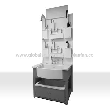 China Faucet Special Display Rack Sanitary Ware Sink Slatwall Custom ...