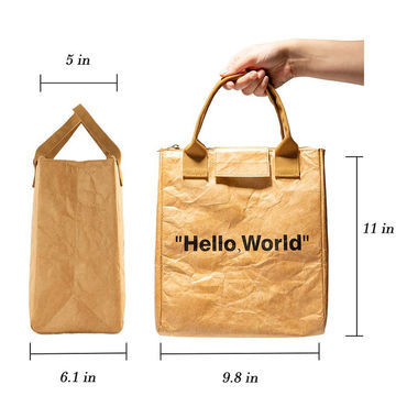 China Insulated large lunch tote bag reusable thermal tyvek paper ...