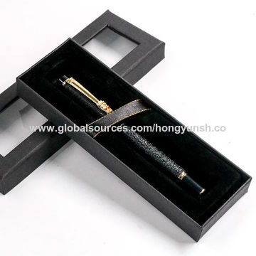 China Pen box custom padded box, cardboard gift boxes clear window on ...