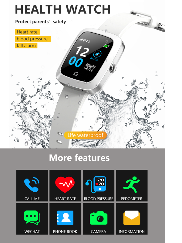 China Elderly Smart Watch Anti-lost SOS Wifi GPS LBS Tracking Sim Card ...