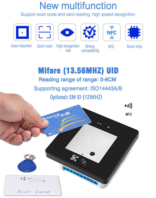 China Access Control Door Lock Embedded Image Wiegand USB RS232 QR Code ...