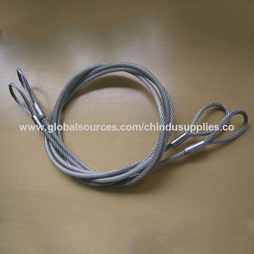 China High Strength Clear Wire Rope Sling 100mm -3000mm on Global ...