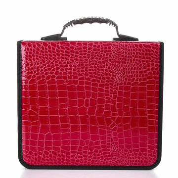 China 256 capacity cd bag pu red crocodile skin zipper portable wallet ...