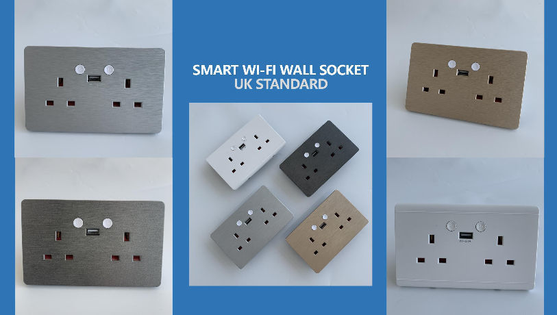 China Electrical UK wall socket 2 pin brush surface 100-240V 13A works ...