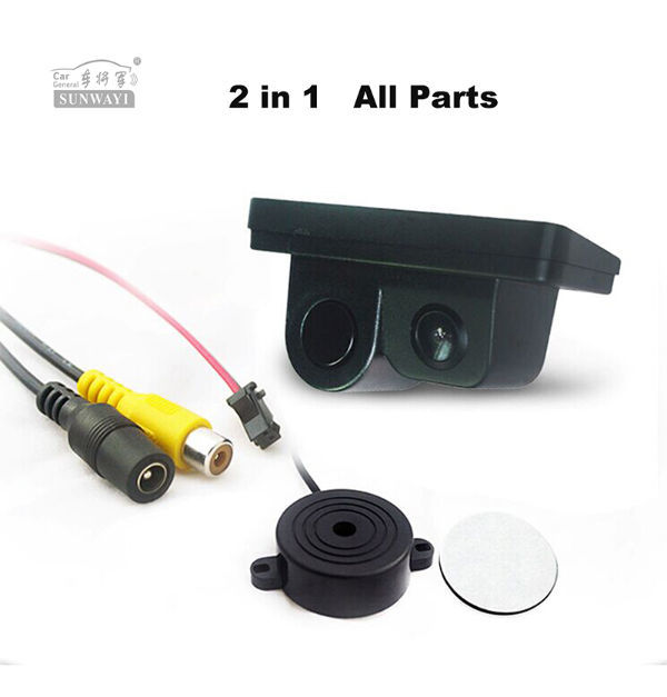 China 120 Degree Car Backup Rear View Camera with Parking Sensor 2-in-1 ...