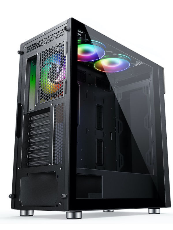 China SAMA W02 gaming computer case pc case argb strip tempered glass ...