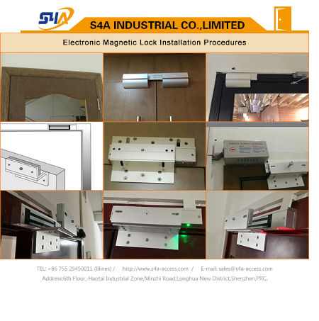China S4A Access Control Single Door Maglock 350 Lbs Holding Force ...