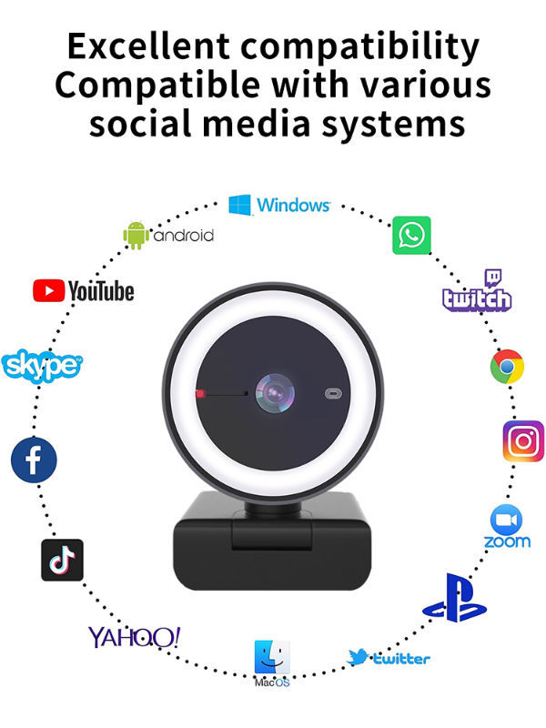 China Full HDPC Laptop Desktop Computer LED webcam camera 8mp USB ...