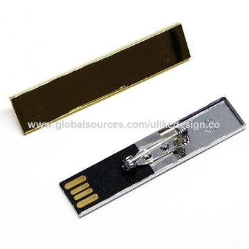 China Brooch Metal Portable USB Flash Drive Pin Buckle Mirror Pen Drive ...
