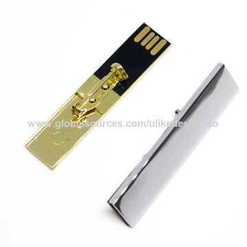 China Brooch Metal Portable USB Flash Drive Pin Buckle Mirror Pen Drive ...