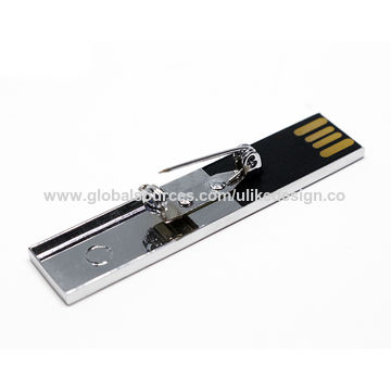 China Brooch Metal Portable USB Flash Drive Pin Buckle Mirror Pen Drive ...