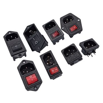 China Medical ac IEC Power sockets 0717-2S Series with double fuse for ...