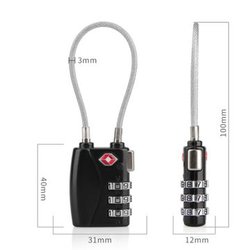 China High quality cheap JASIT TSA719 Zinc Alloy 3-Digit Password TSA ...