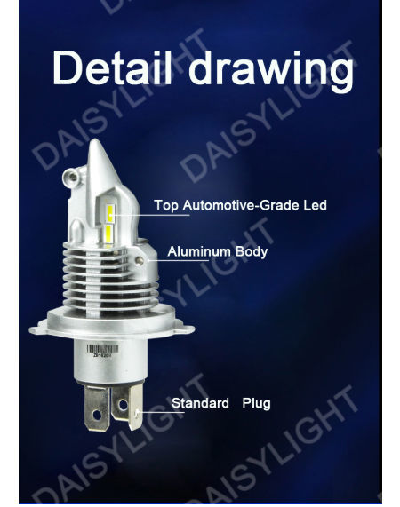China High quality brightest led car headlights bulbs h4 with CE ROHS ...