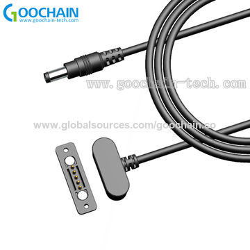 China Spring loaded magnetic pogo pin cable with dc connector on Global ...