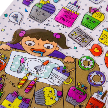 China Resin Epoxy sticker Clear Epoxy Resin Sticker Custom Cartoon ...