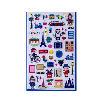 China Resin Epoxy sticker Clear Epoxy Resin Sticker Custom Cartoon ...