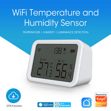 China Measure temperature humidity lux on LCD display and APP 3-in-1 ...