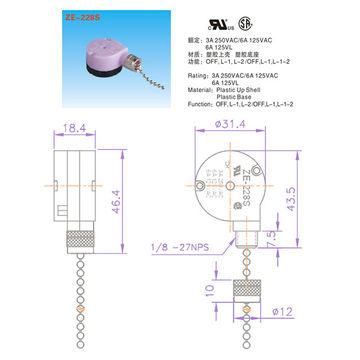China 3-speed Pull Chain Switches for Fans Industry on Global Sources ...