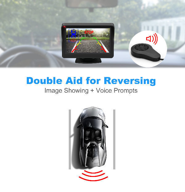 China US License Plate Car Rear View Backup Camera with 2 Parking ...