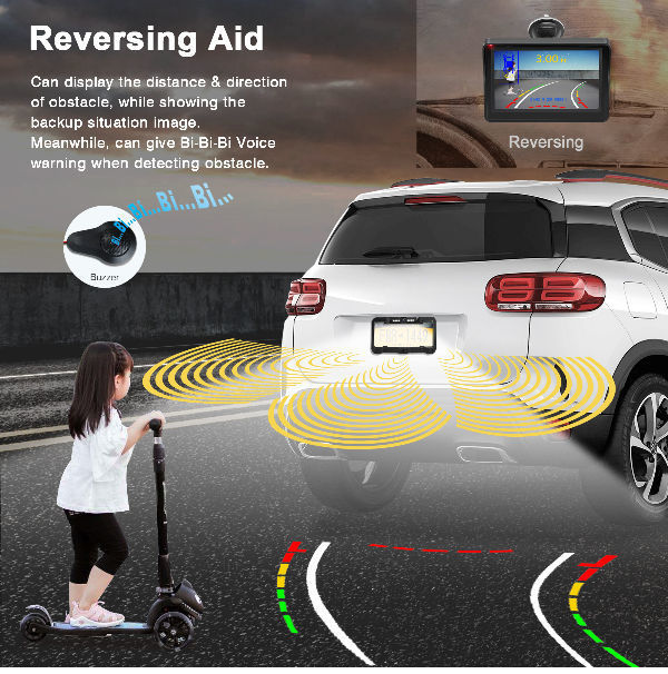 China US License Plate Car Rear View Backup Camera with 2 Parking ...
