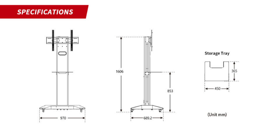 China Height adjustable 43 inch display stand mobile floor stand ...
