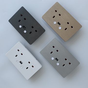 China Smart wifi wall sockets UK standard 2 output 13A with USB port on ...