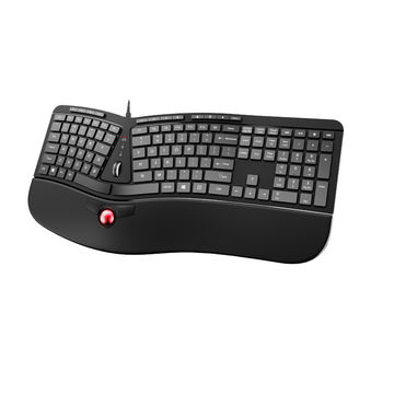China Ergonomic wired trackball keyboard office desktop for computer on ...