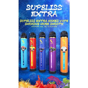 China Long Battery Life 1800 Puffs Supbliss Extra Disposable Vaporizer ...