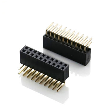 China Right Angle Pin Header 2.54 Female Header Single Row Double Row ...