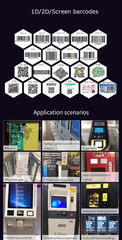 China USB Fixed Mount Barcode Scanner 1D/QR Payment For Scanner Engine ...