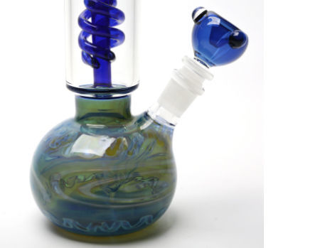 China Glass bong hand blown bongs Blue glass water pipe 5mm thick on ...