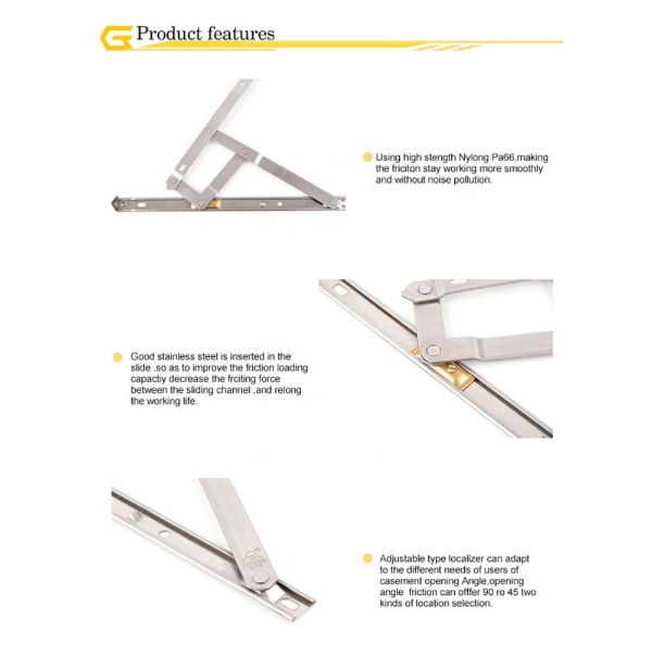 China 18mm heavy duty adjustable Window riction hinge Friction Stay on ...