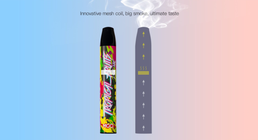 China MGO Rechargeable Disposable E-cig Vape Bar Up to 1800Puffs Mesh ...