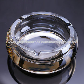 China Portable Custom Small Round Glass Ashtray for Cigarette Smoking ...