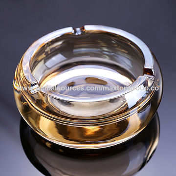 China Portable Custom Small Round Glass Ashtray for Cigarette Smoking ...