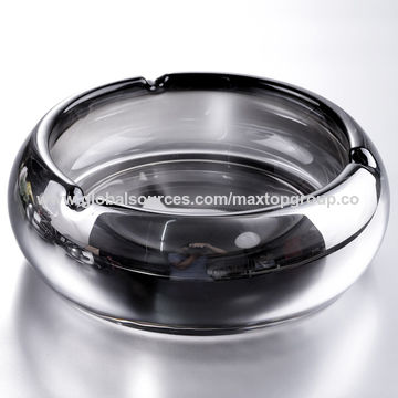 China Portable Custom Small Round Glass Ashtray for Cigarette Smoking ...