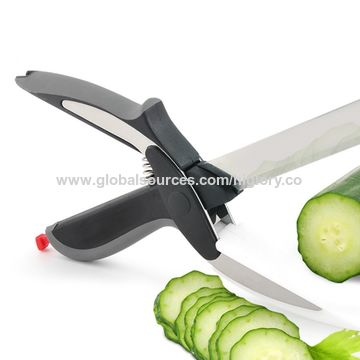 China 2 in 1 Clever Kitchen Scissors Clever Food Chop Cutter with ...