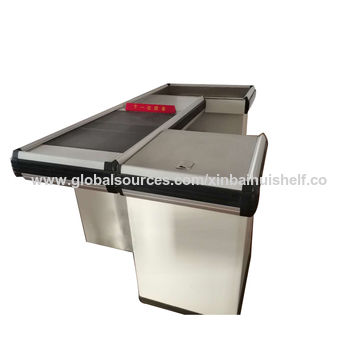 China Checkout counter with coveyor belt Electric counter on Global ...
