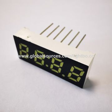 China Ultra white small size 0.25" 4-digit 7-segment LED clock display common cathode for digita ...