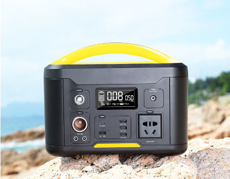 Portable 500W pure sine AC output power station with USB-C PD, DC, USB ...