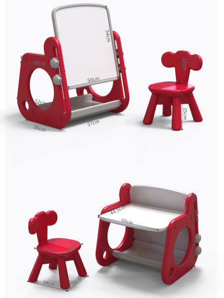 China Children desk magnetic Erase white drawing Board & Sides Height ...