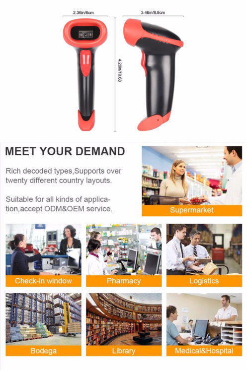 China MINJCODE 1D CCD Portable Hand-held USB Wired Barcode Scanner ...