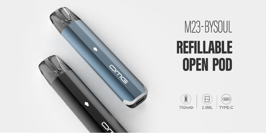 Rechargeable Battery 750mAh with 2.5ml Removeable Pod Open Pod System ...