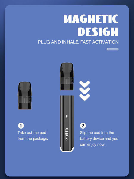 Rechargeable Battery 750mAh with 2.5ml Removeable Pod Open Pod System ...