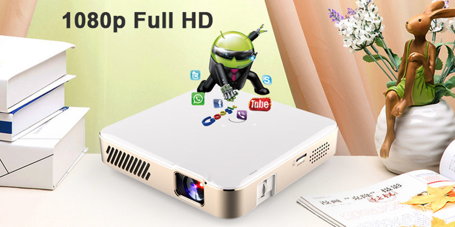 China DLP Android Smart Mini Projector 1080p Full HD home theater ...