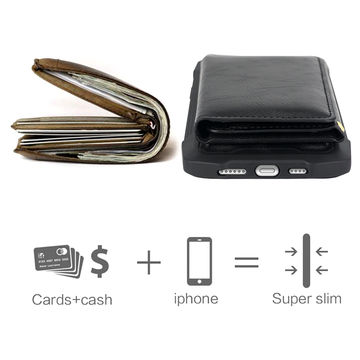 China Removable magnetic wallet attached PU leather strong protection ...