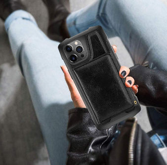 China Removable magnetic wallet attached PU leather strong protection ...