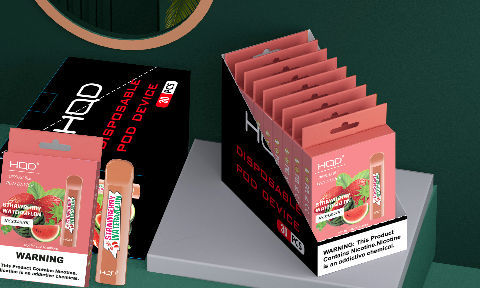 Factory price HQD 300 puffs cuvie 1.25 ml liquid capacity 300 mah ...