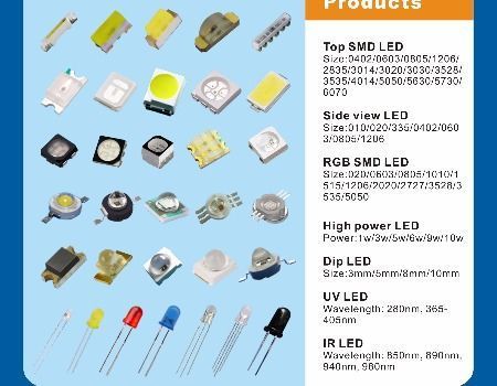 4-pin 5mm RGB through-hole LED, round head F5 full color LED lamp, RGB ...